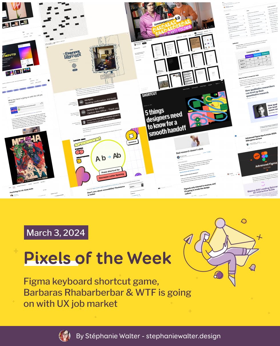 Pixels of the Week – March 3, 2024 by Stéphanie Walter - UX Researcher ...