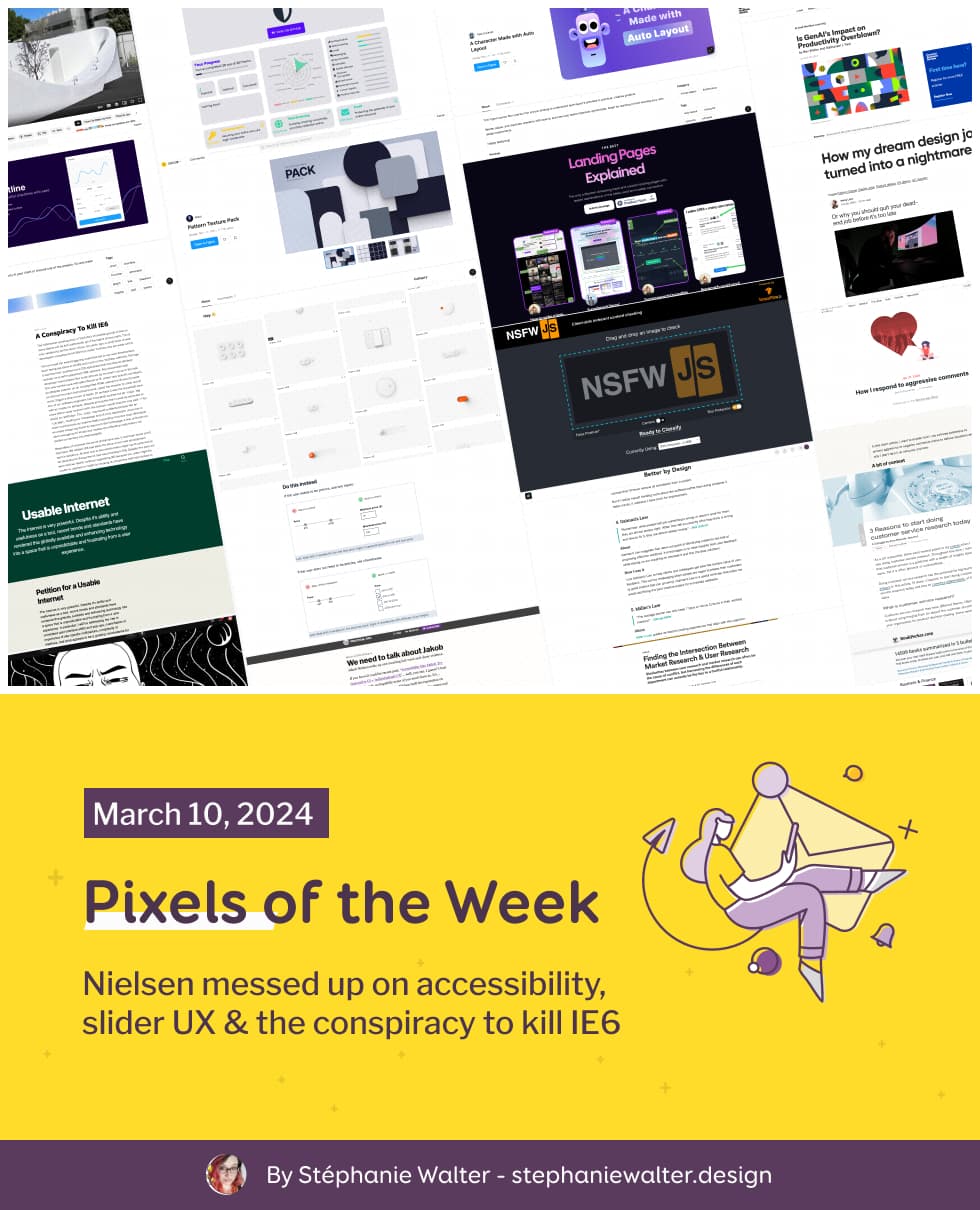 Pixels of the Week – March 10, 2024 by Stéphanie Walter - UX Researcher & Designer.