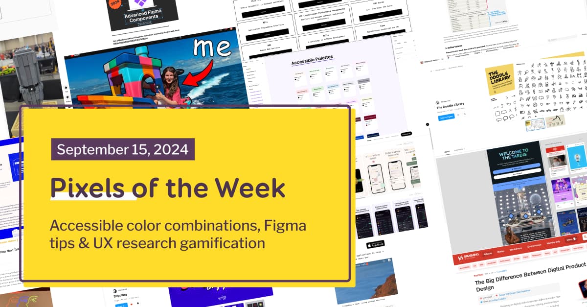 Pixels of the Week – September 15, 2024 by Stéphanie Walter - UX Researcher & Designer.