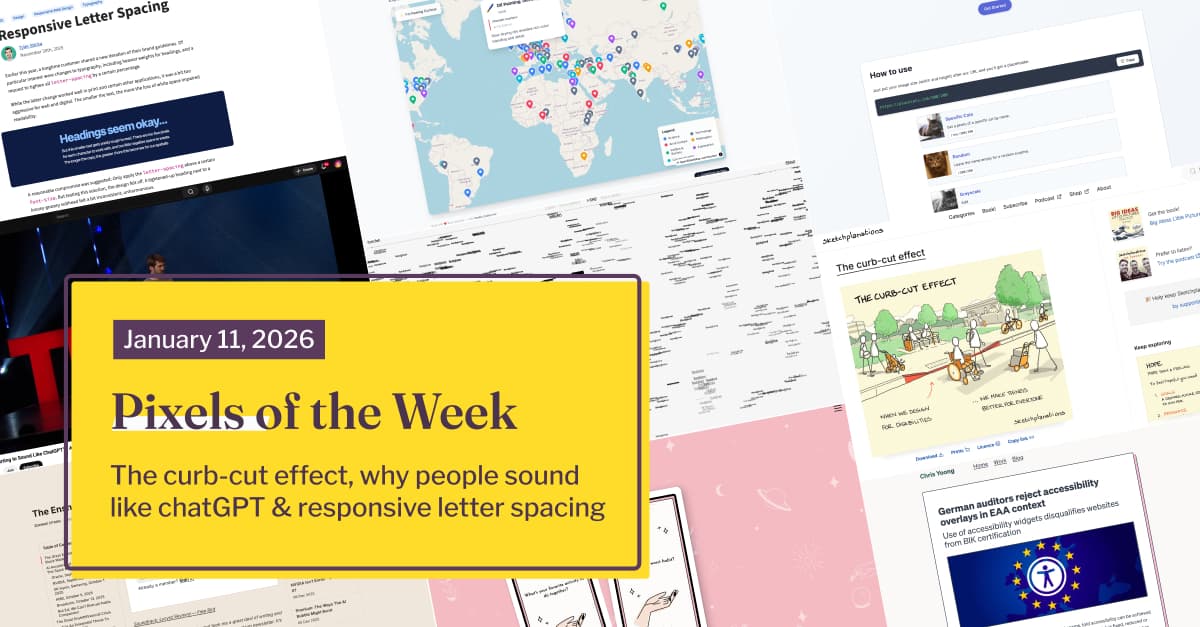 Pixels of the Week – January 11, 2026 by Stéphanie Walter - UX ...