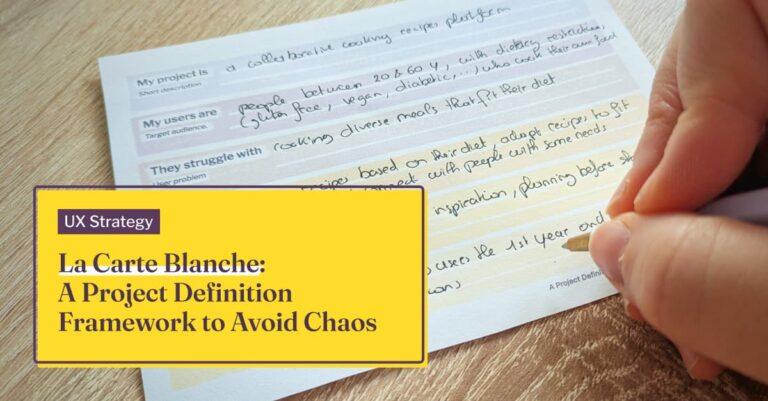La Carte Blanche: Free Printable Project Definition Card for UX ...